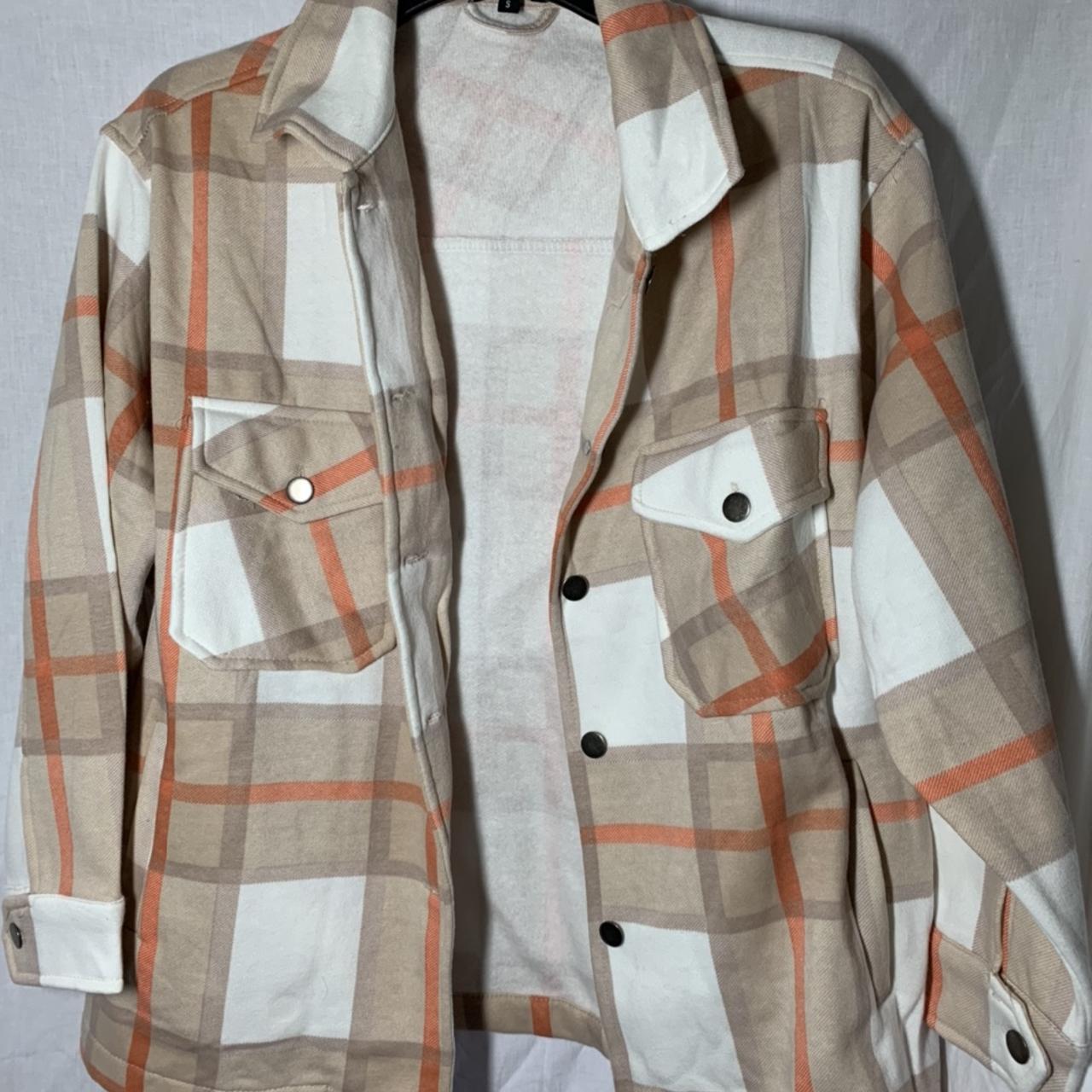 Description: Beige checked shacket 🔍Condition:... - Depop