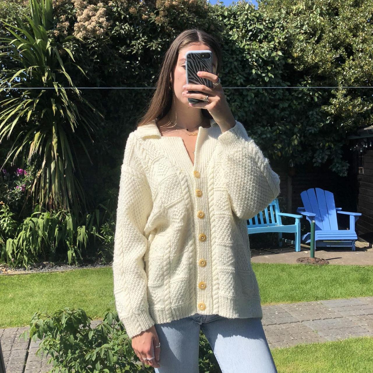 Women's Cream Cardigan | Depop