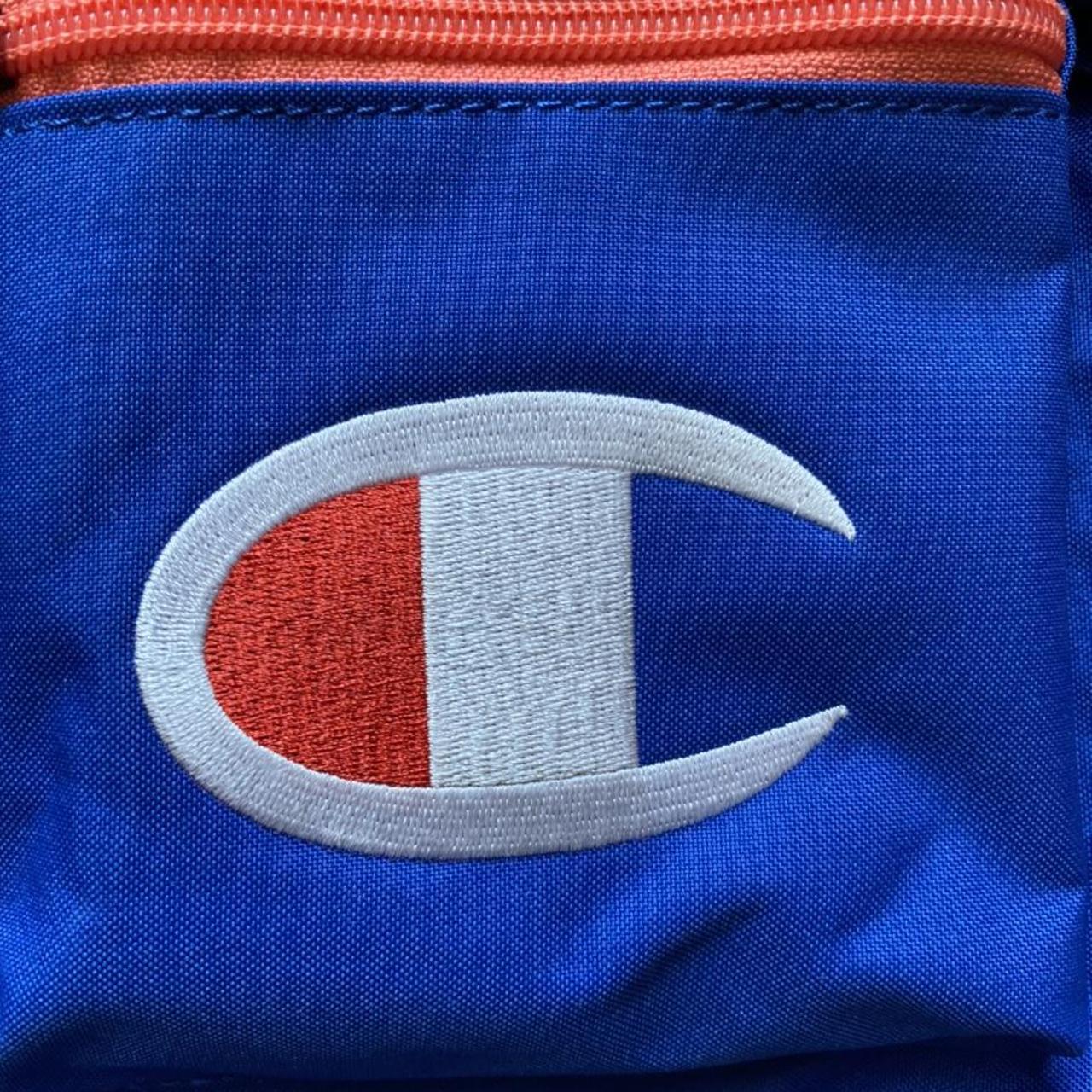 Bright champion sling side bag in a blue, salmon,... - Depop