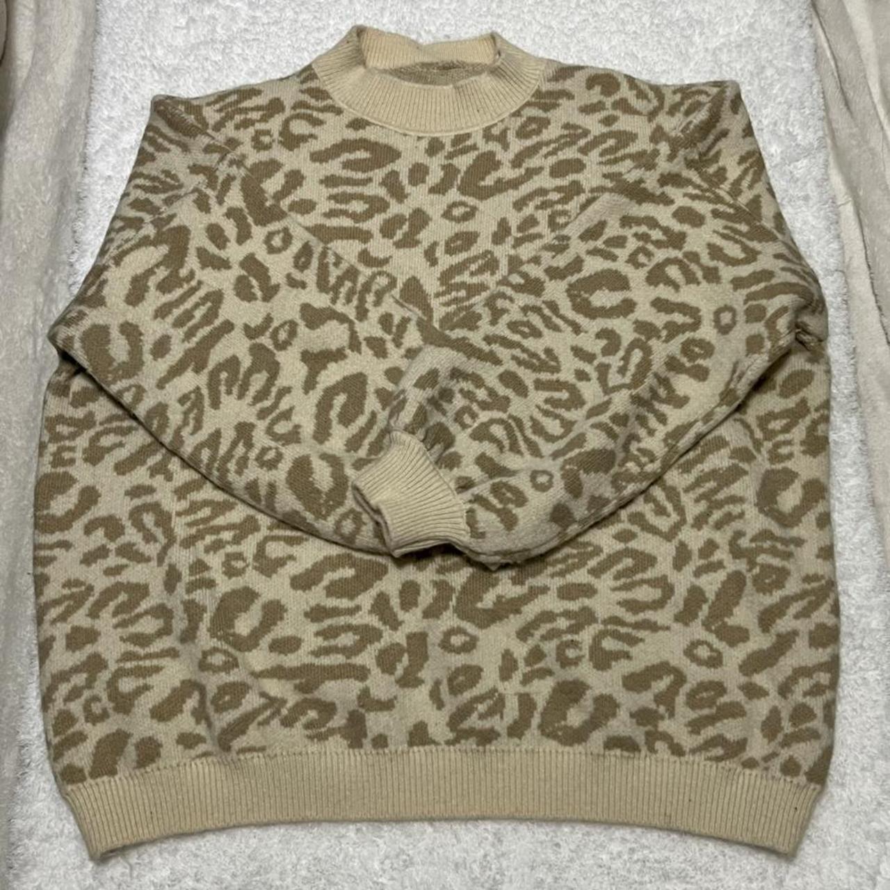 Nordstrom Women's Cream and Tan Jumper | Depop