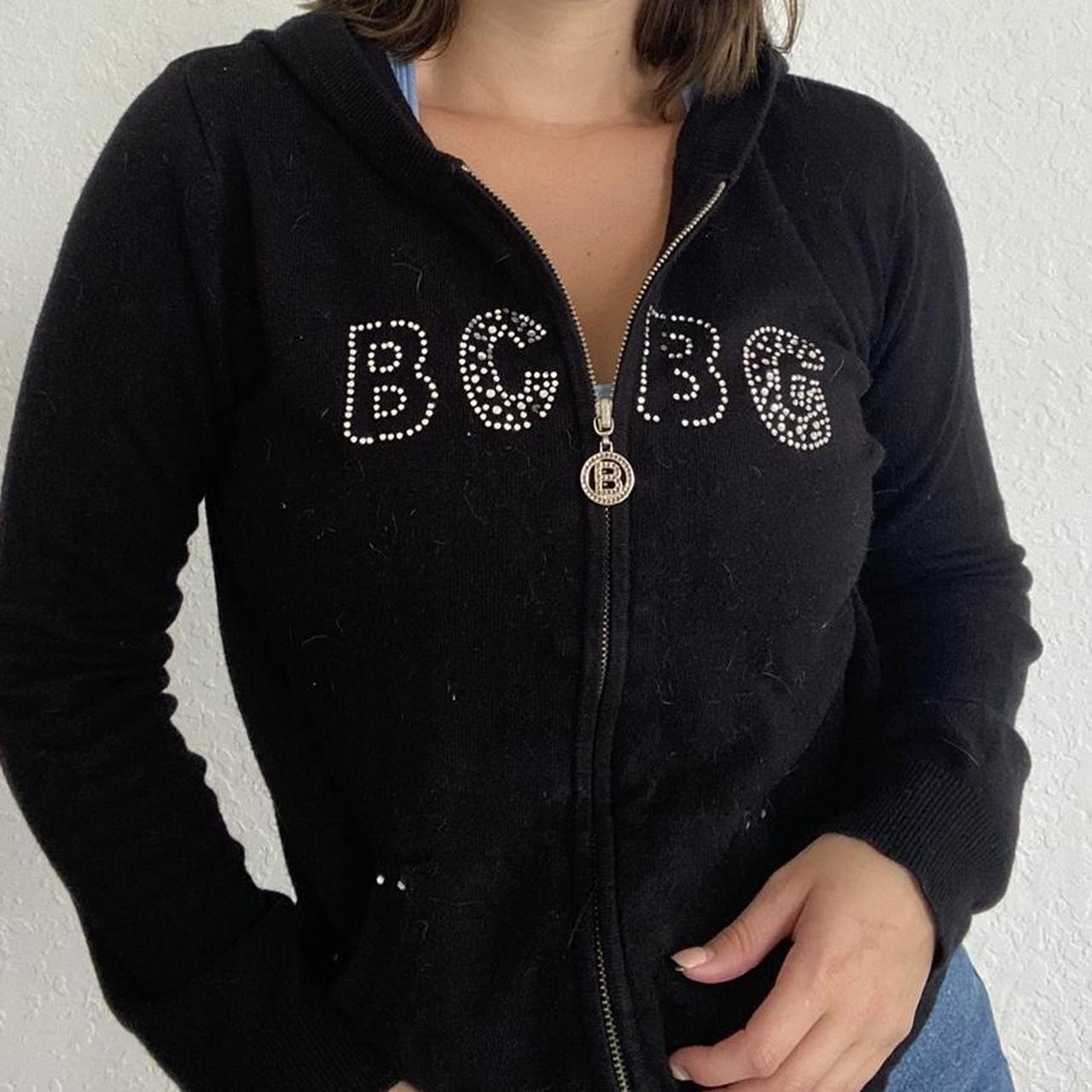 Y2K BCBG bedazzled sweater measures 19 inches long... - Depop