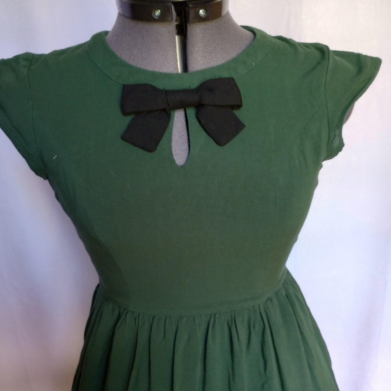 Adorable modcloth retro style forest green babydoll... - Depop