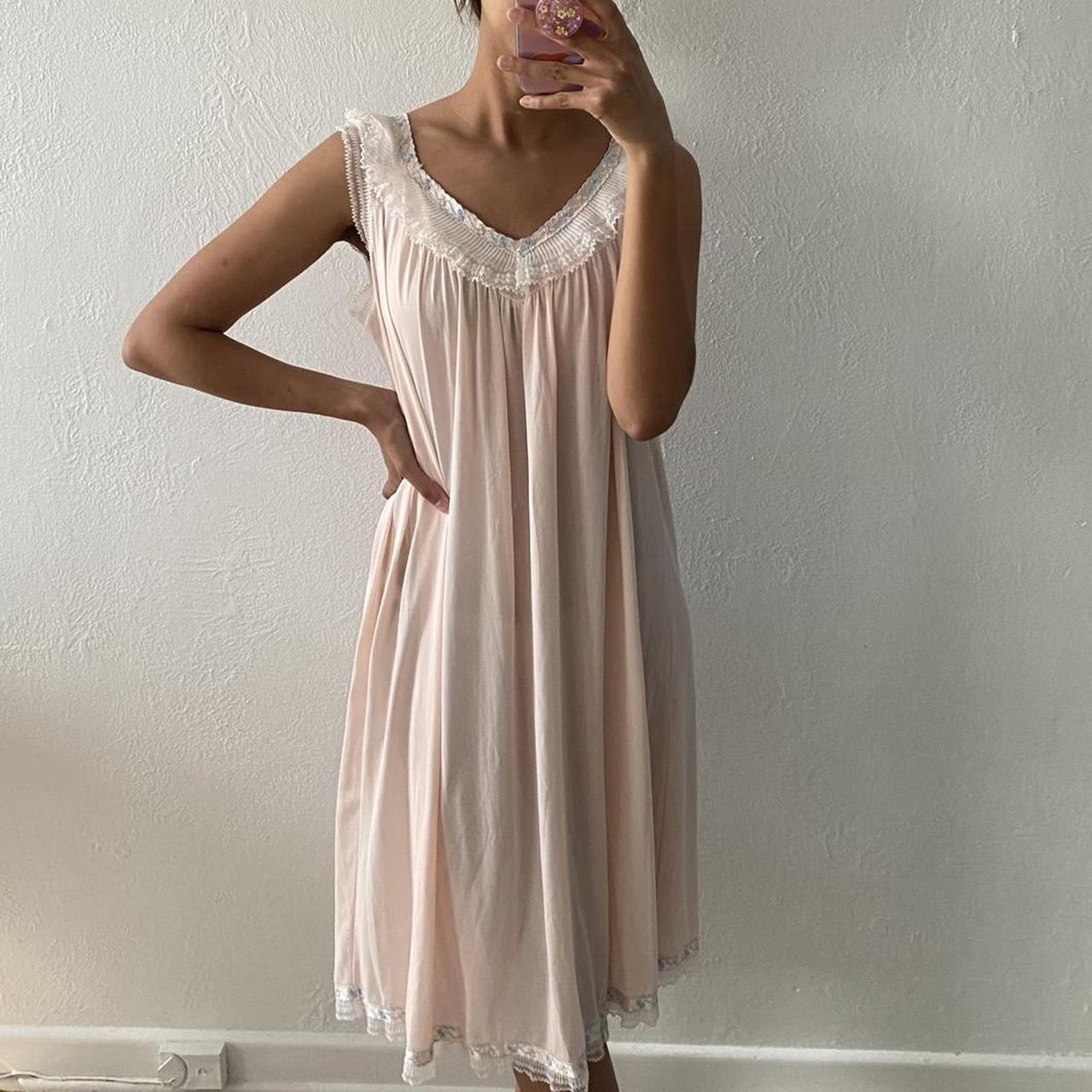 absolutely stunning vintage pastel slip dress 🌷🤍⭐️ in... - Depop