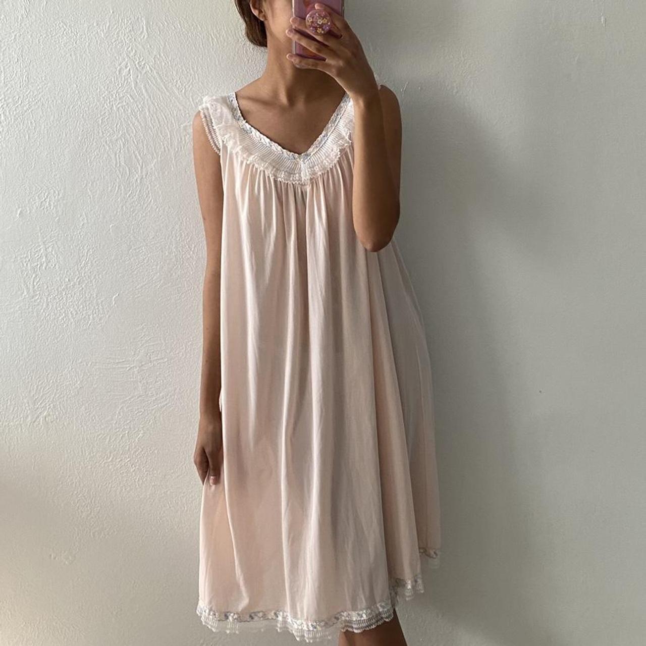 absolutely stunning vintage pastel slip dress 🌷🤍⭐️ in... - Depop