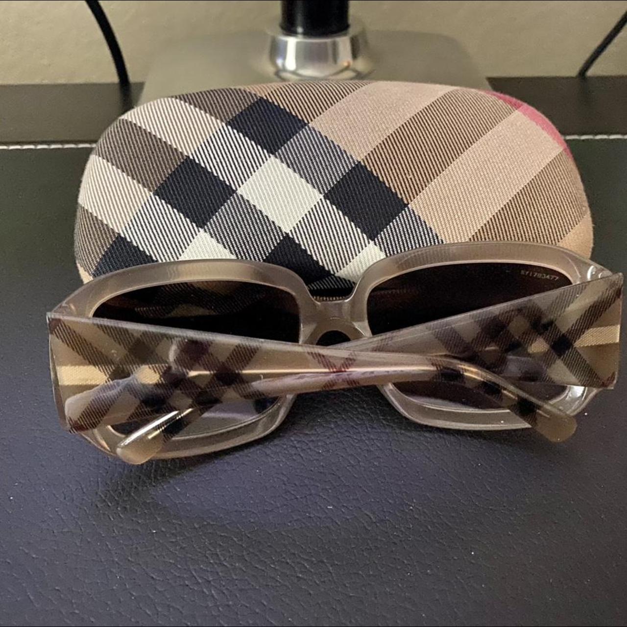 Burberry Sunglasses Beige Monotone Color Oversized... - Depop