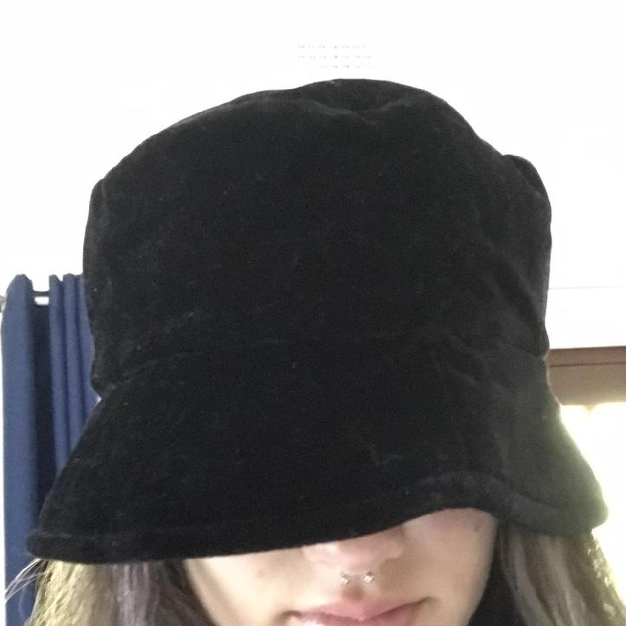 Super cosy black velvet bucket hat!!!! In love with... - Depop