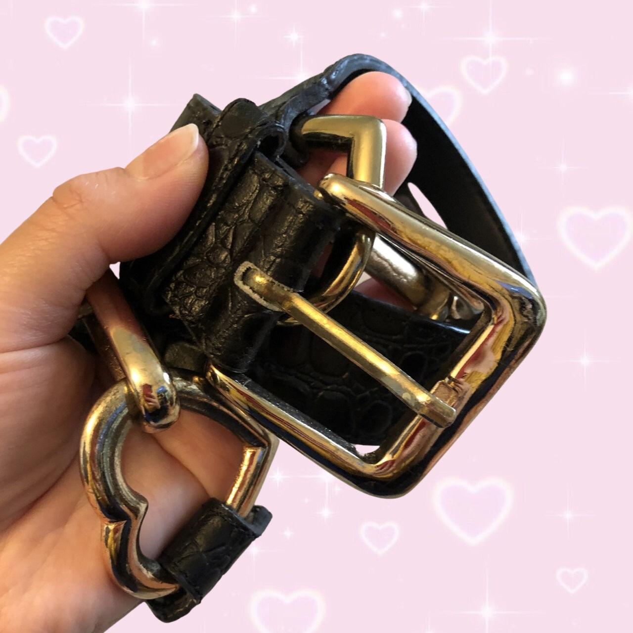 Super cute real leather belt heart shaped 💕 Size L... - Depop