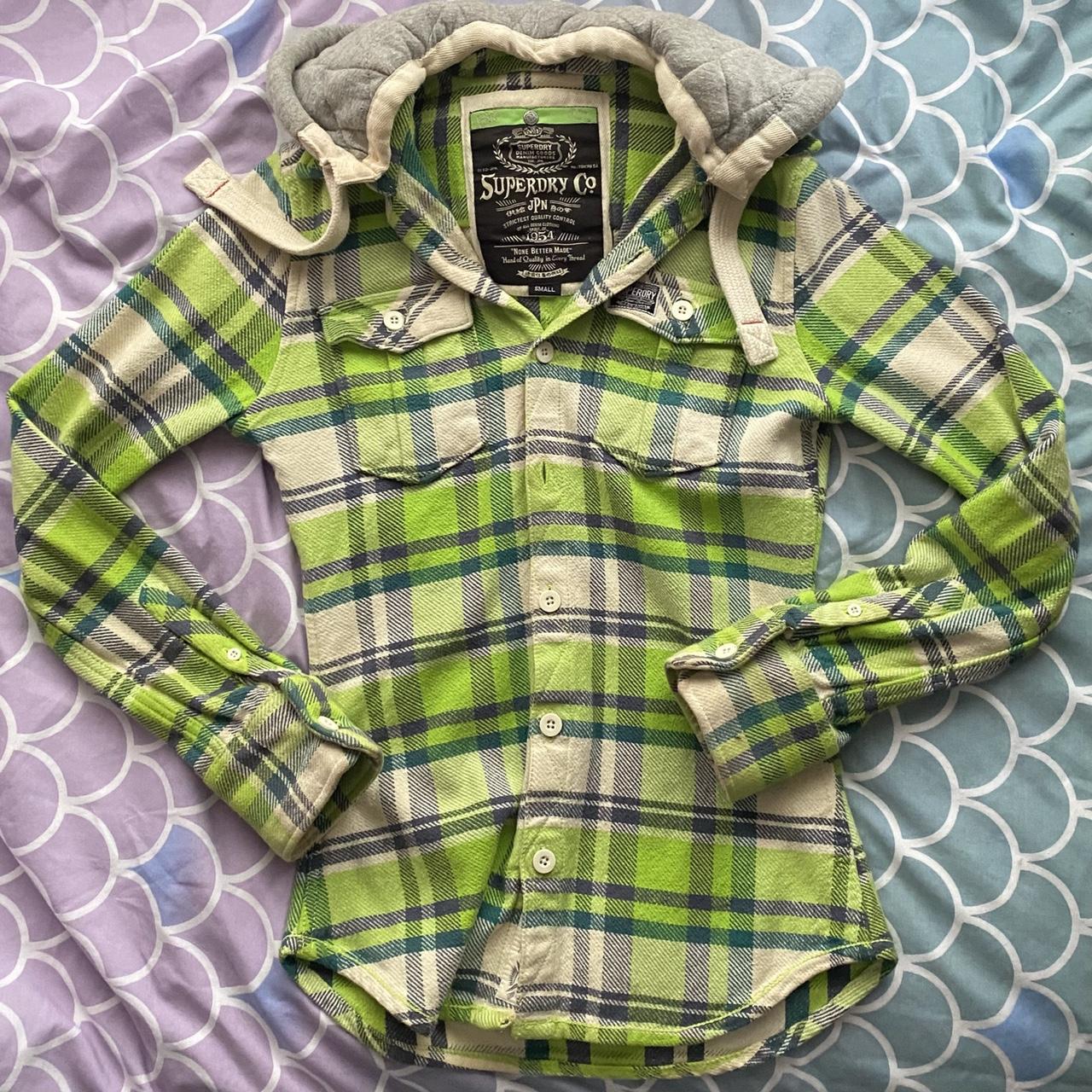 gorgeous bright green lumberjack jacket from... - Depop
