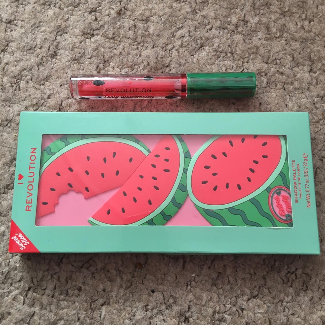 I Heart Revolution Watermelon Eyeshadow Palette and... - Depop