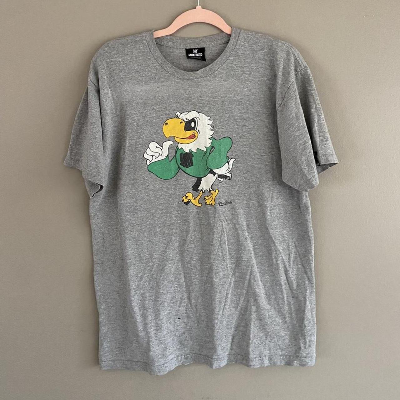 Vintage Undefeated Eagle Mascot Gray M Tee Great... - Depop