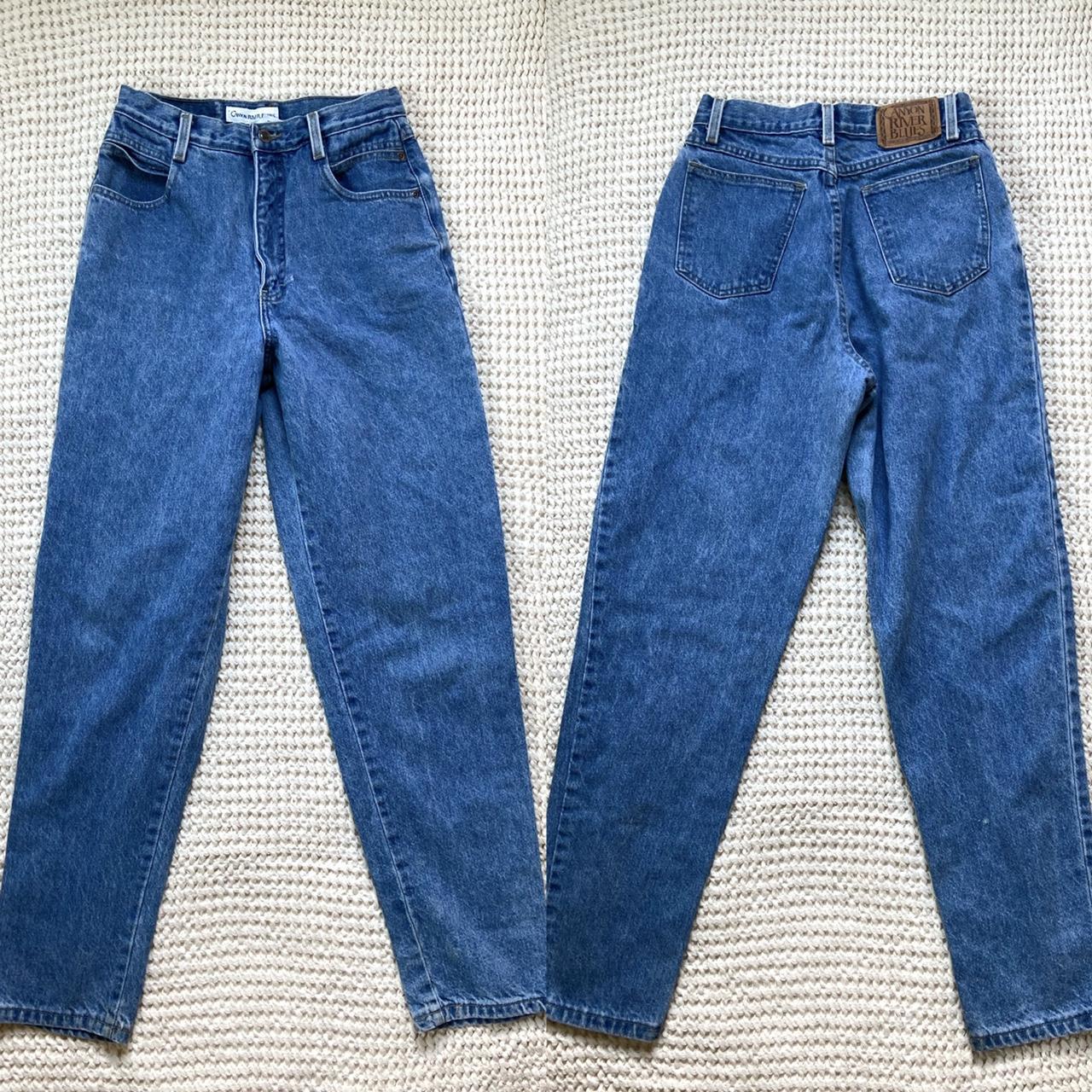 canyon river blues true blue jeans ￮ vintage thick... - Depop