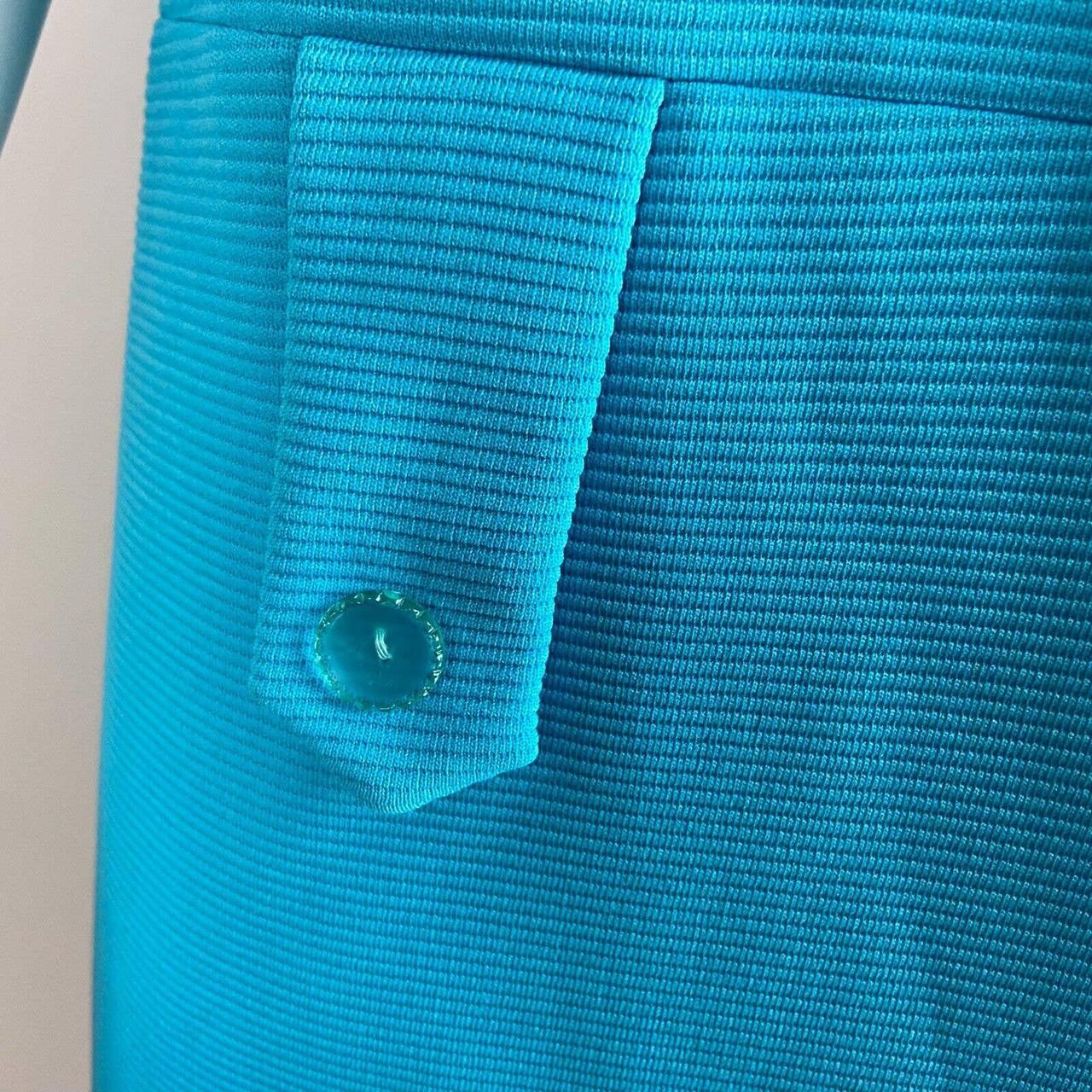 Vintage 60s Blue Shift Double Knit Polyester Mod... - Depop