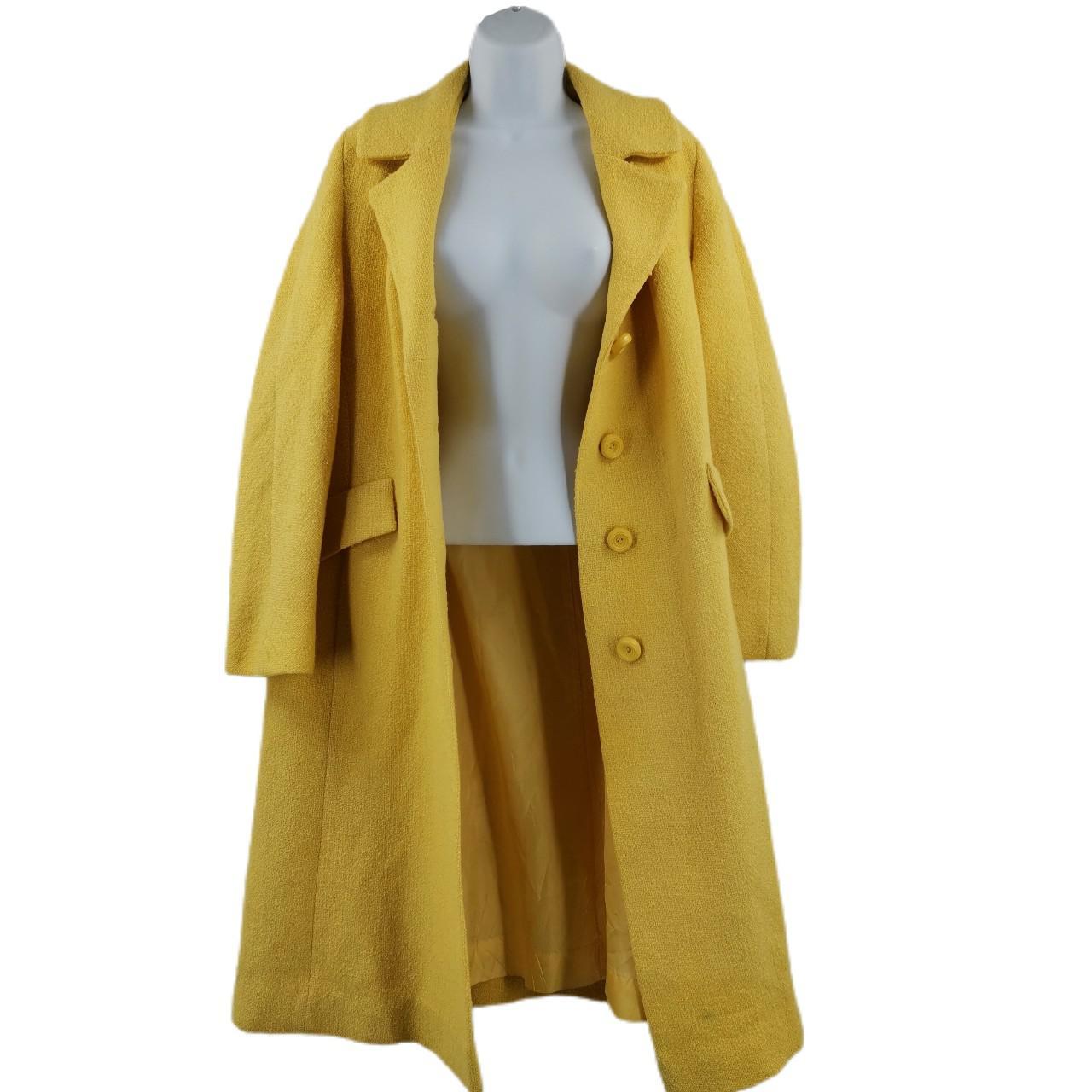 Beautiful Heavy Lemon Yellow Tweed Jacket In... - Depop