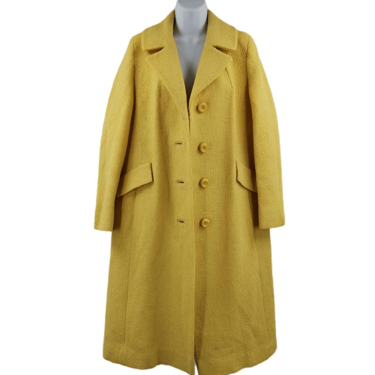 Beautiful Heavy Lemon Yellow Tweed Jacket In... - Depop