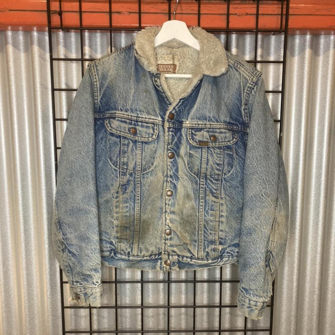 Sears Men's Blue and Cream Jacket | Depop