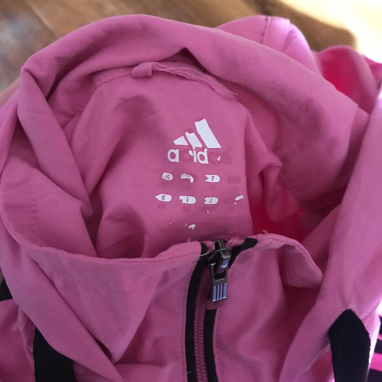Adidas Women's Pink and Black Coat | Depop