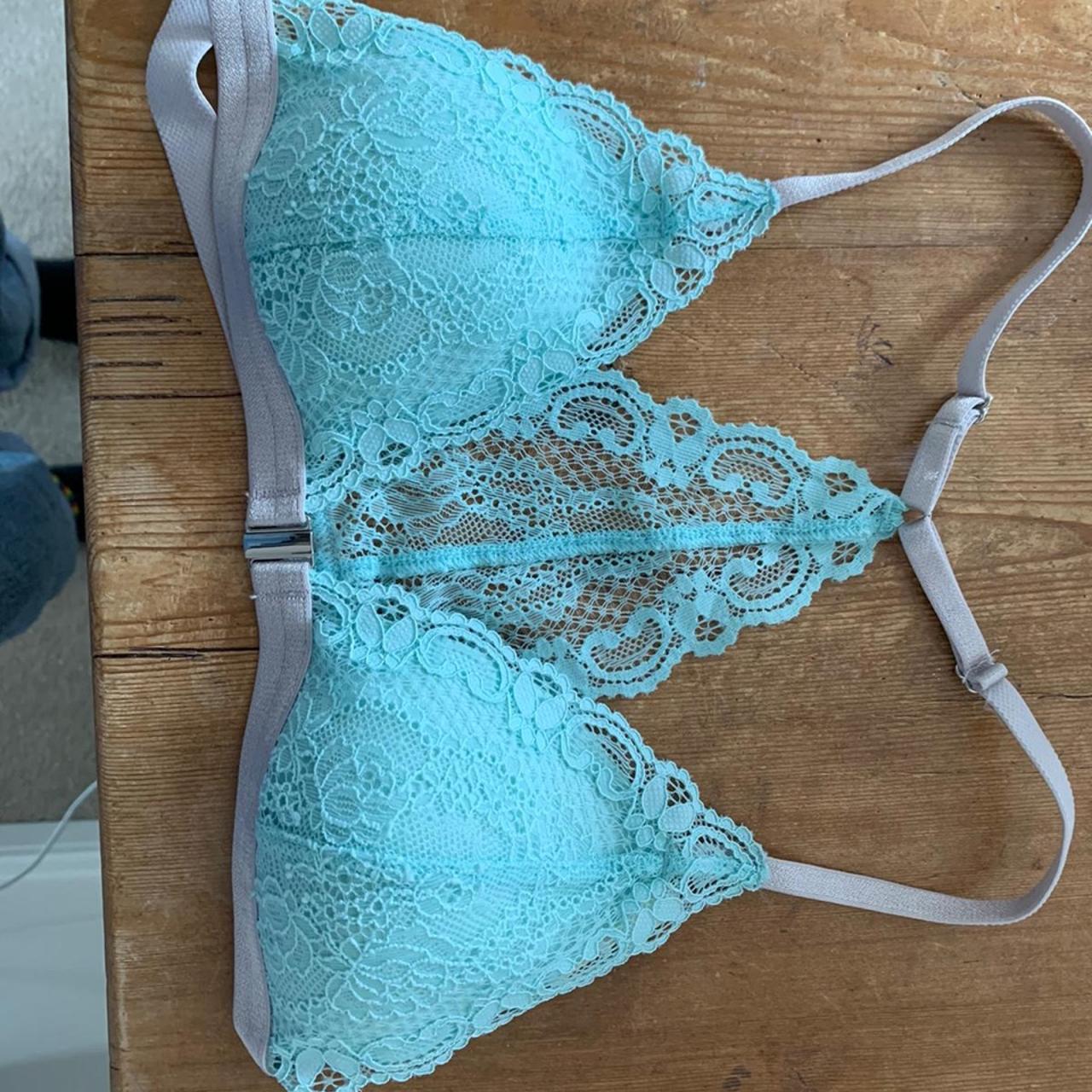 Stunning turquoise blue and lilac bralet Never been... - Depop