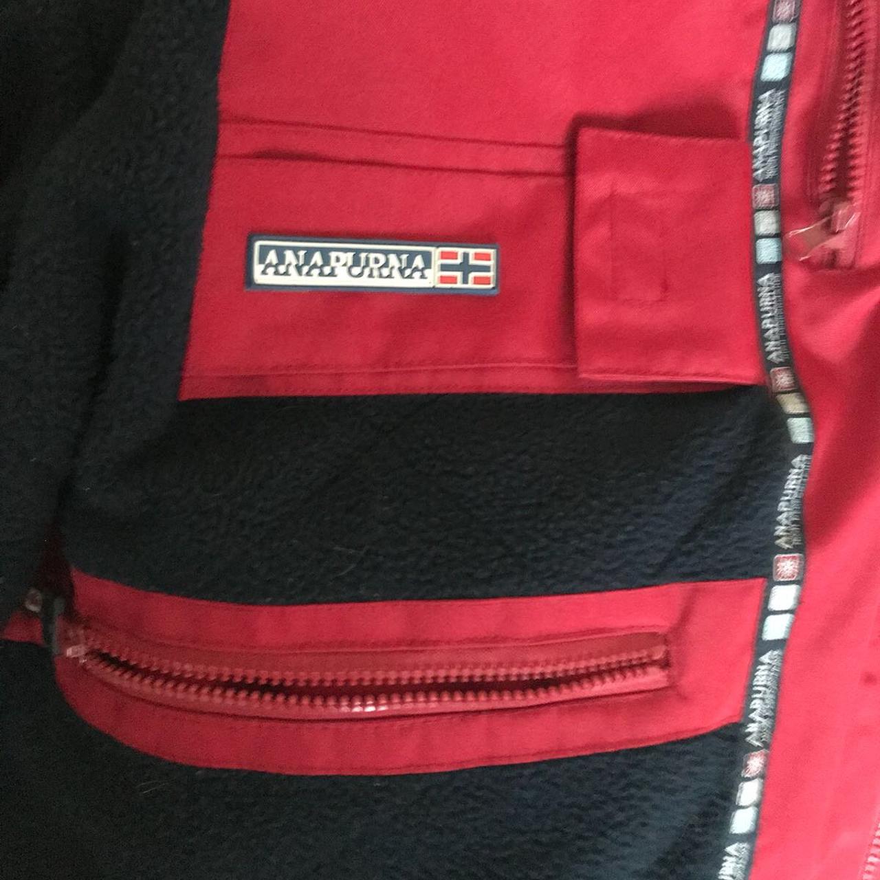 Thick red Anapurna Jacket Windproof Waterproof... - Depop
