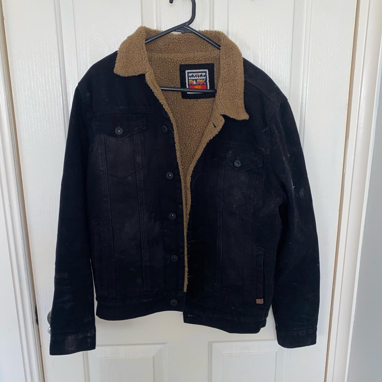 Mens Lined Denim Jacket Medium Depop