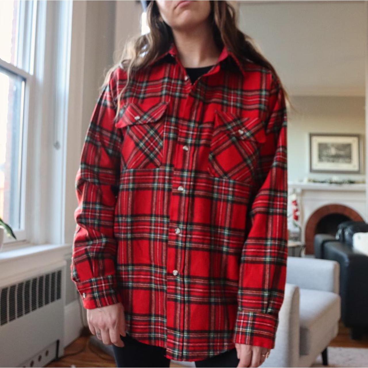 Vintage 80s Plaid Button Up by Westchester... - Depop