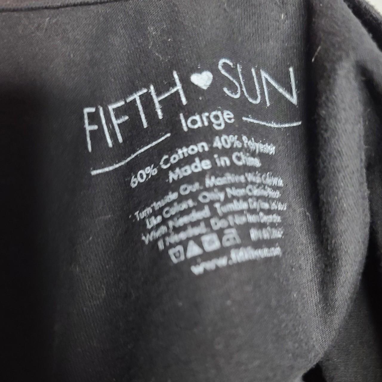 Fifth Sun Women's Black and White Crop-top | Depop