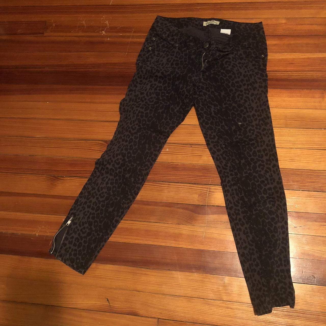 Paris Blues skinny leg black/grey leopard print... - Depop