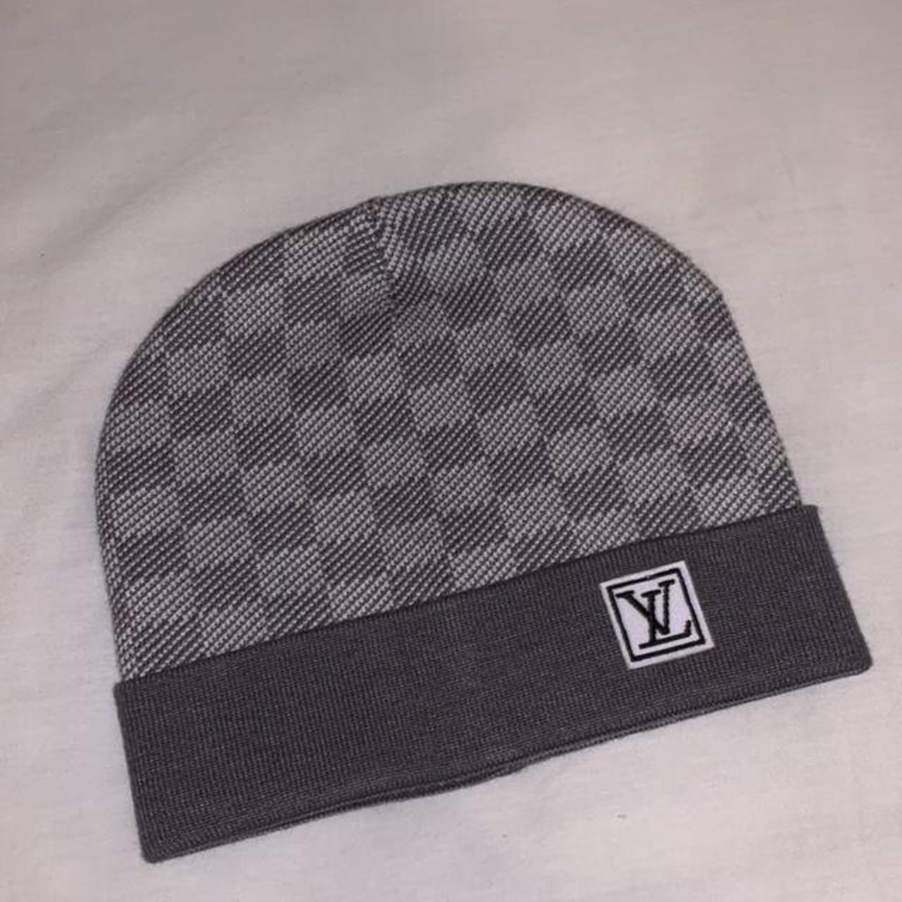 Grey LV Hat Beanie Worn a few times. No visible... - Depop