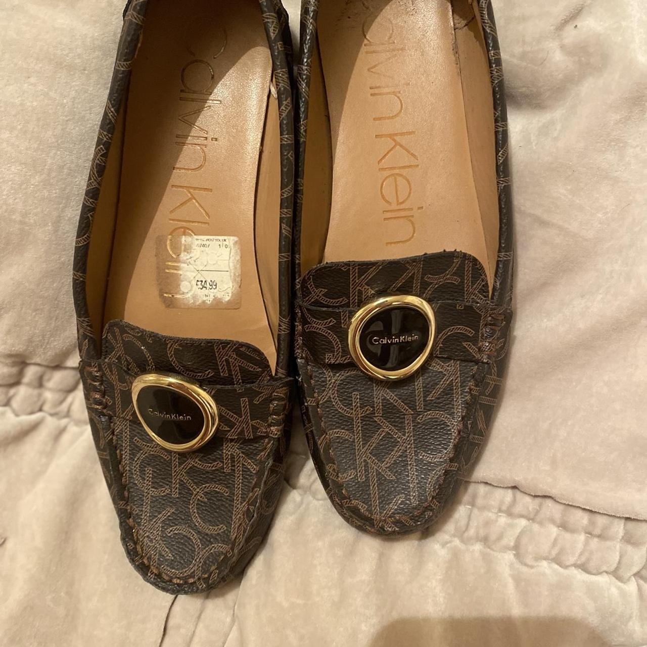 Calvin Klein loafers. Used but great condition. Size 7. - Depop