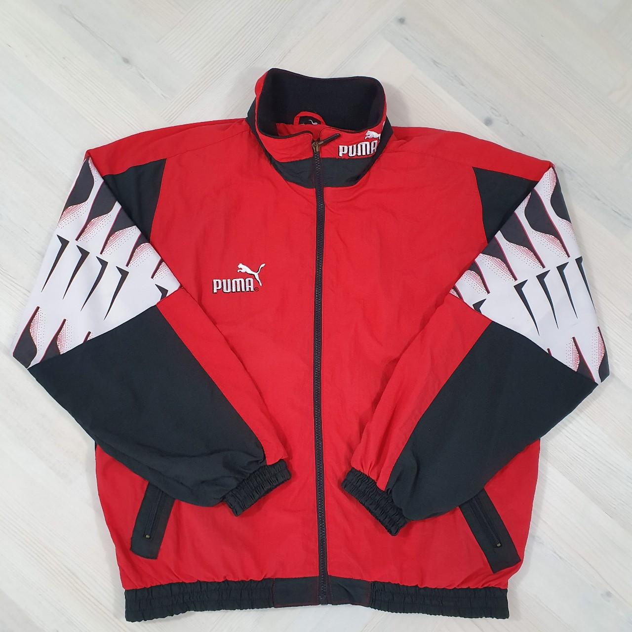 Vintage/Retro Puma jacket with embroidered logos.... - Depop