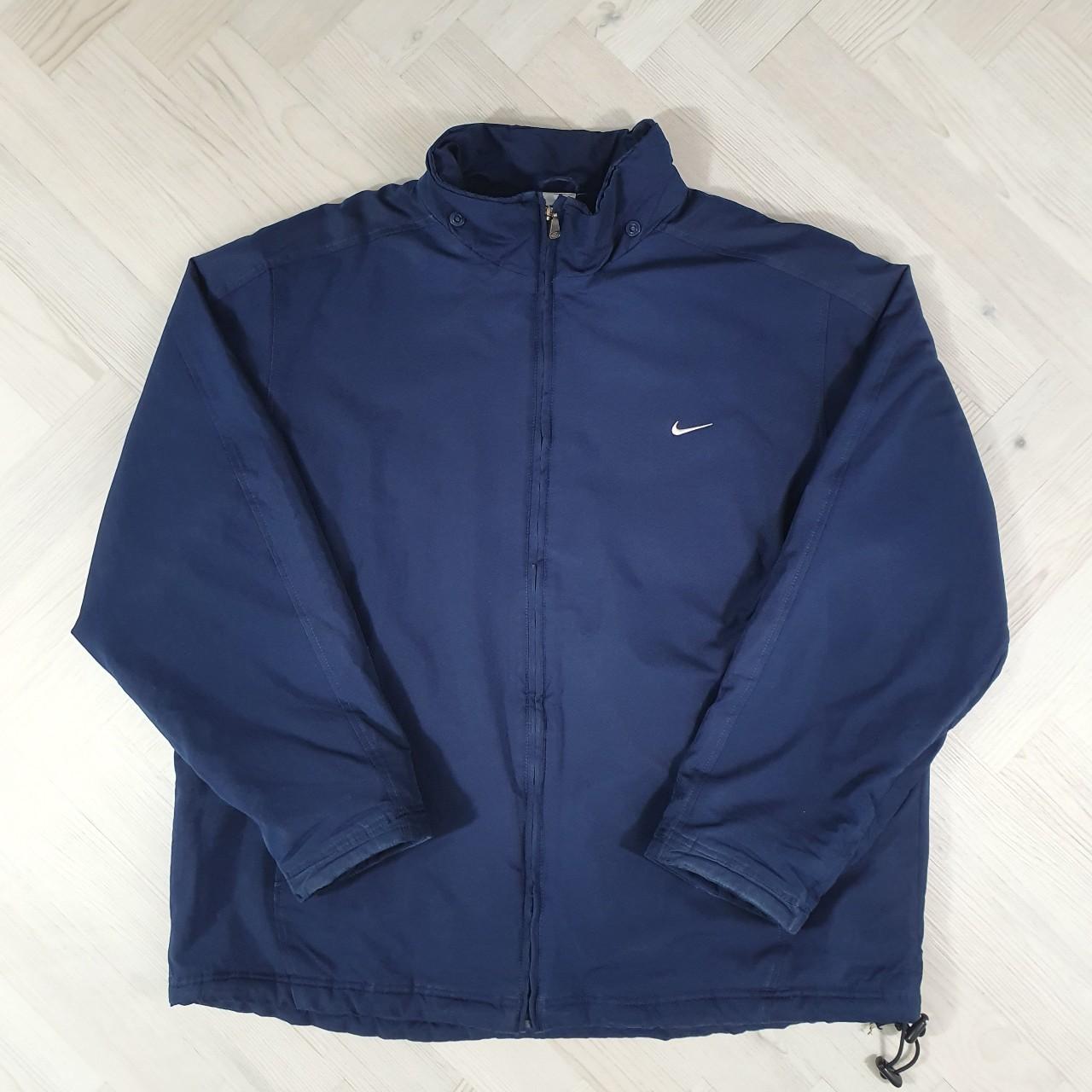 Vintage/Retro blue Nike puffer jacket with... - Depop