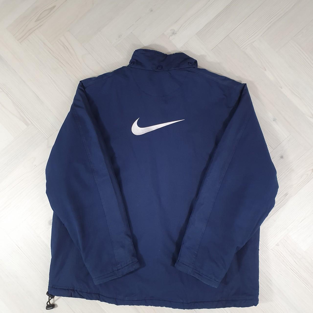 Vintage/Retro blue Nike puffer jacket with... - Depop