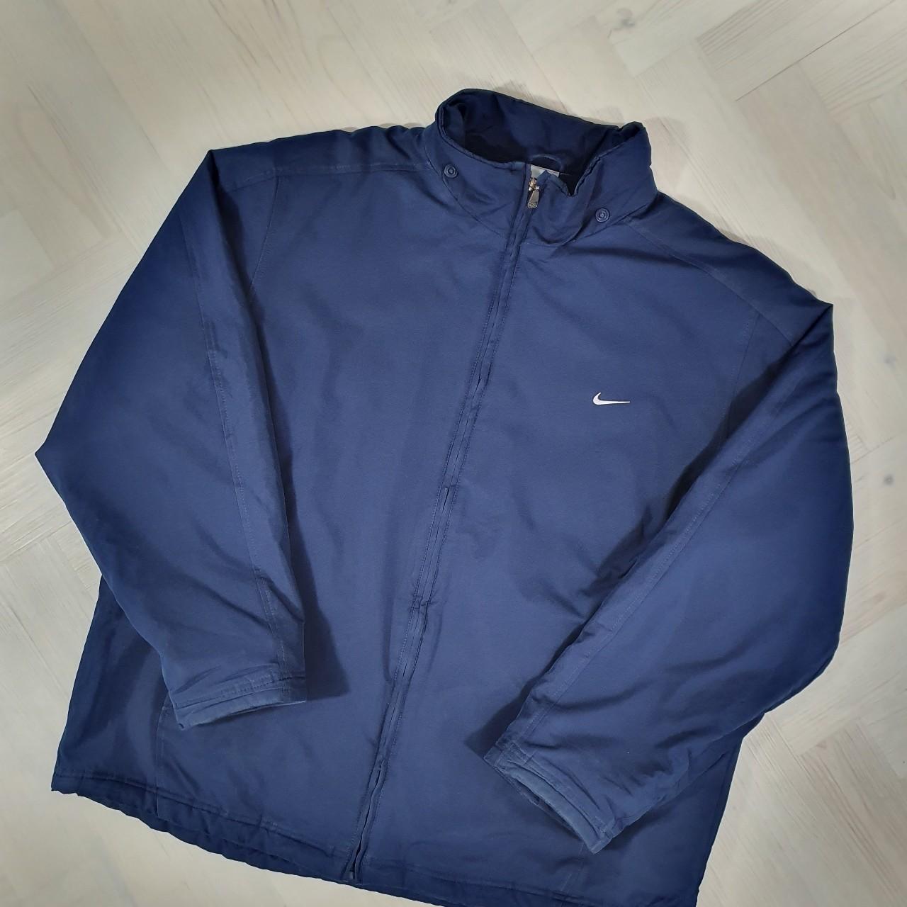 Vintage/Retro blue Nike puffer jacket with... - Depop