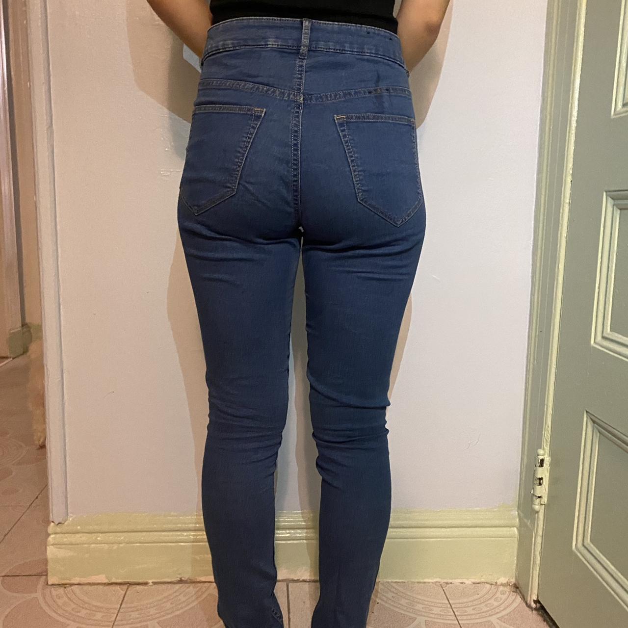 High waisted blue jeans #highwaisted #bluejeans... - Depop