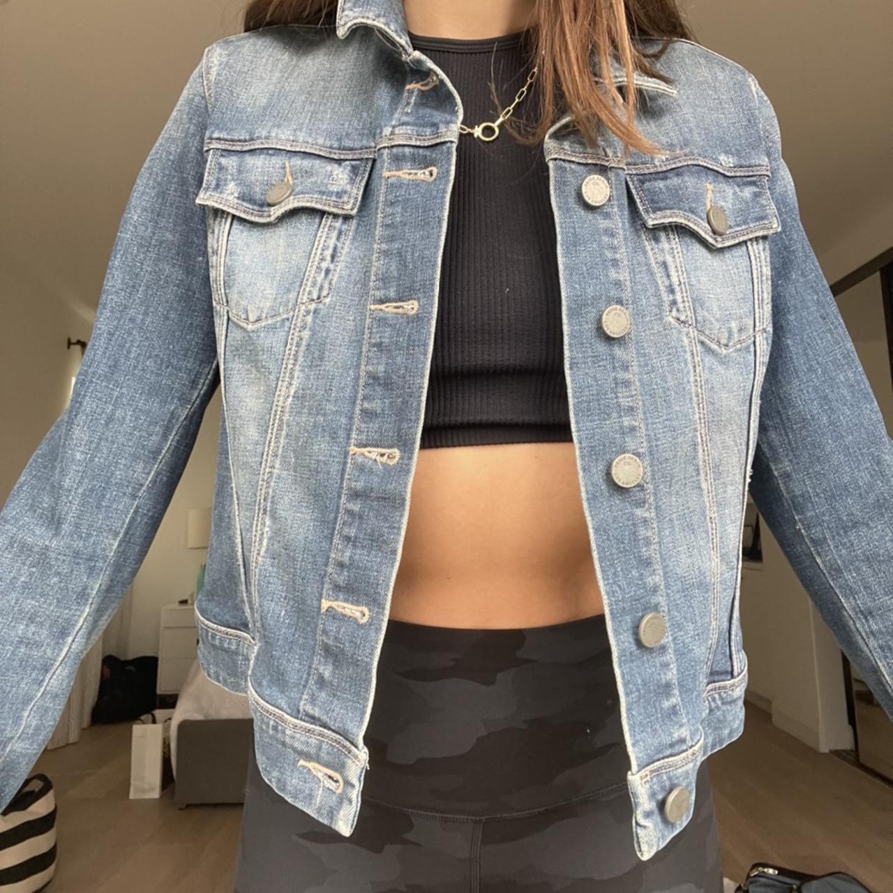 PAIGE Women's Navy Jacket | Depop