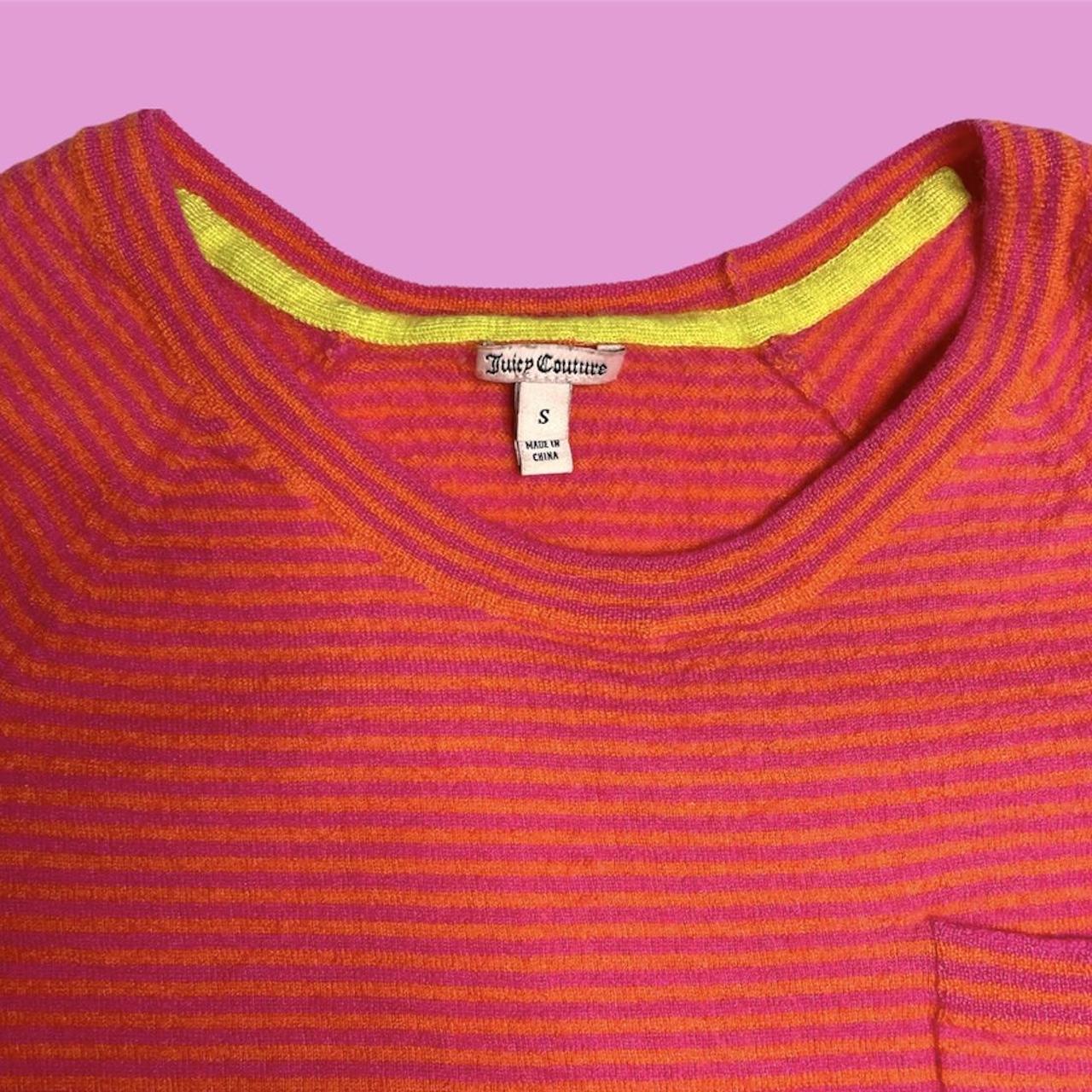 JUICY COUTURE Hot Pink Striped Short Sleeve ★ Size... - Depop