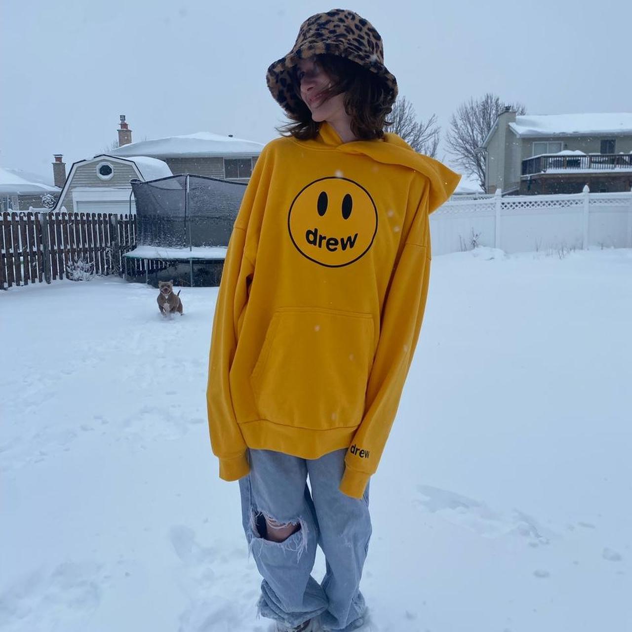 DS FW21 Drew House X Justin Bieber Mascot Golden Yellow Hoodie L TS NEW ...