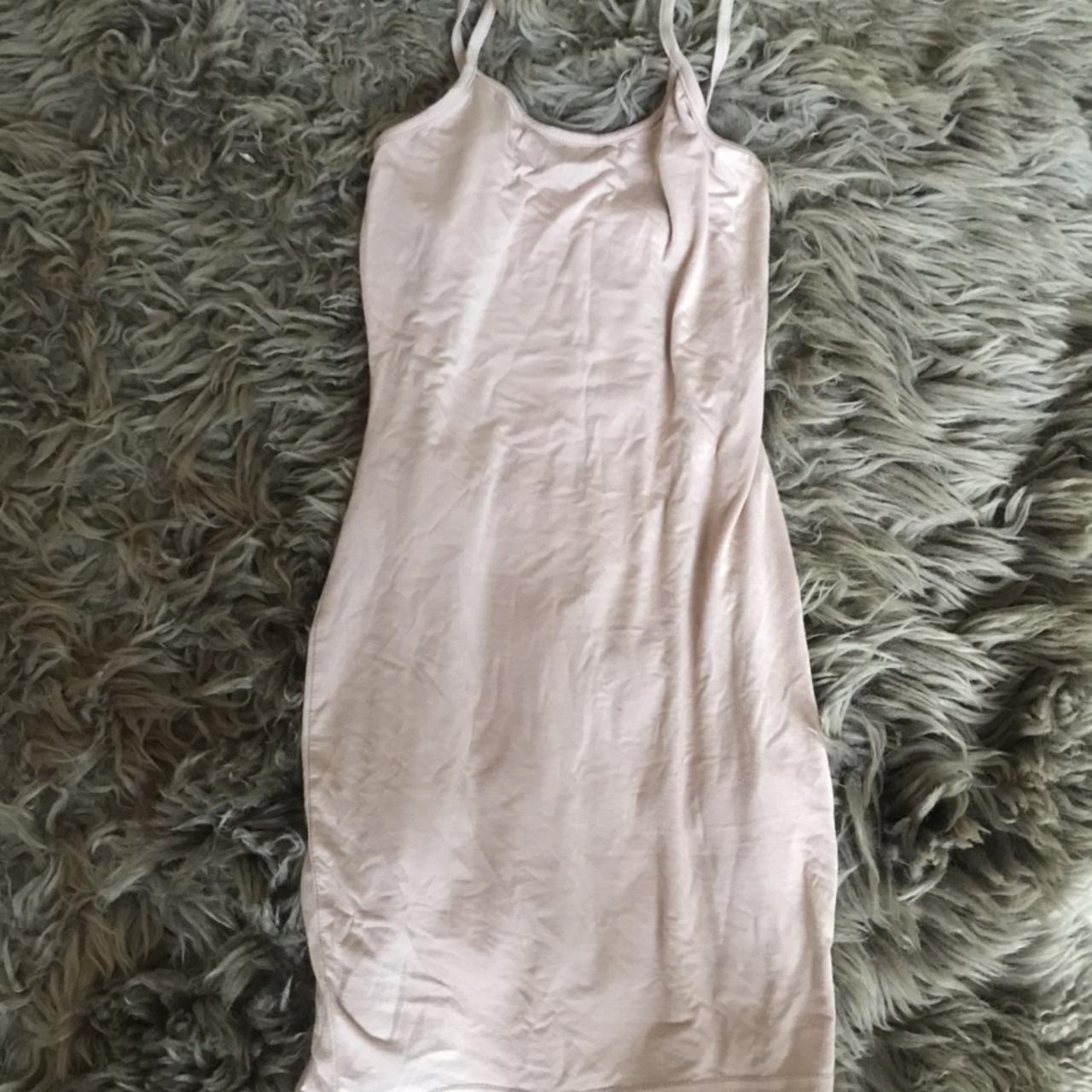 Prettylittlething bodycon nude/pink dress - never... - Depop