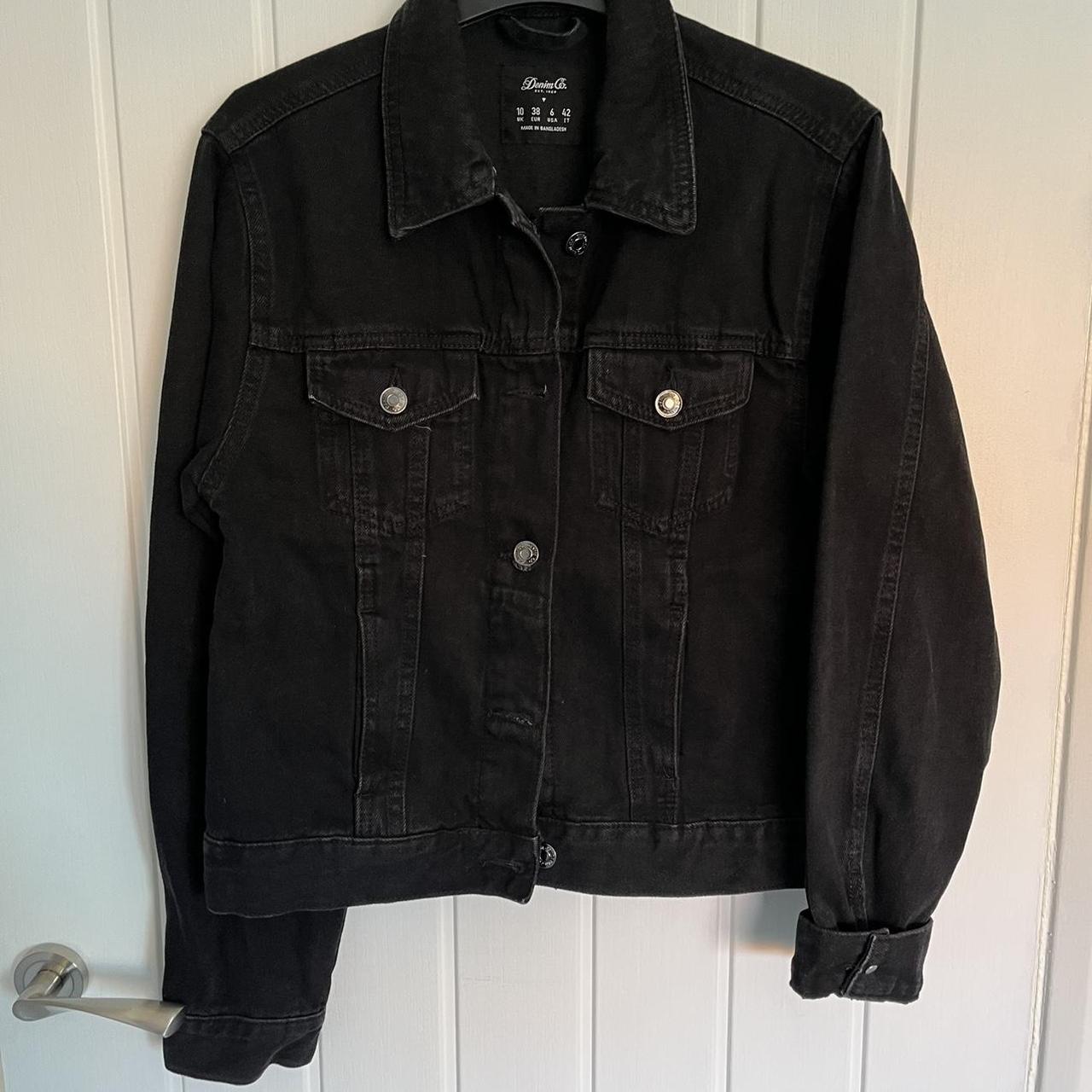 Black Denim Jacket Black, cropped denim jacket.... - Depop