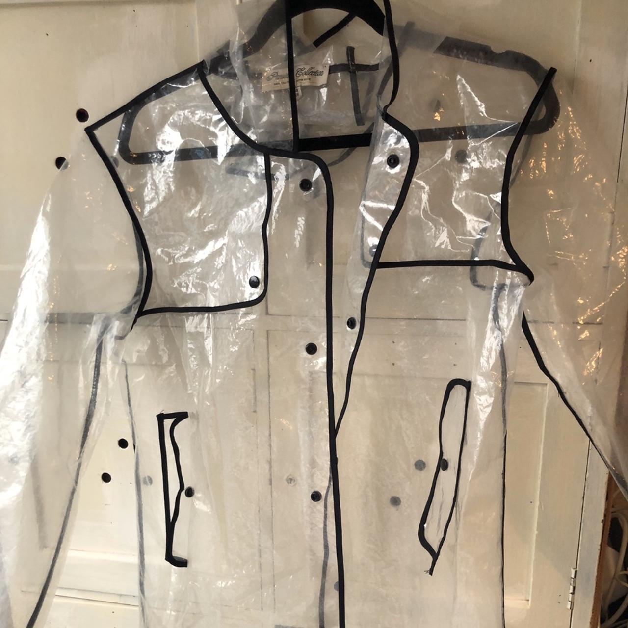 Transparent pvc rainMac! Perfect for this time of... - Depop