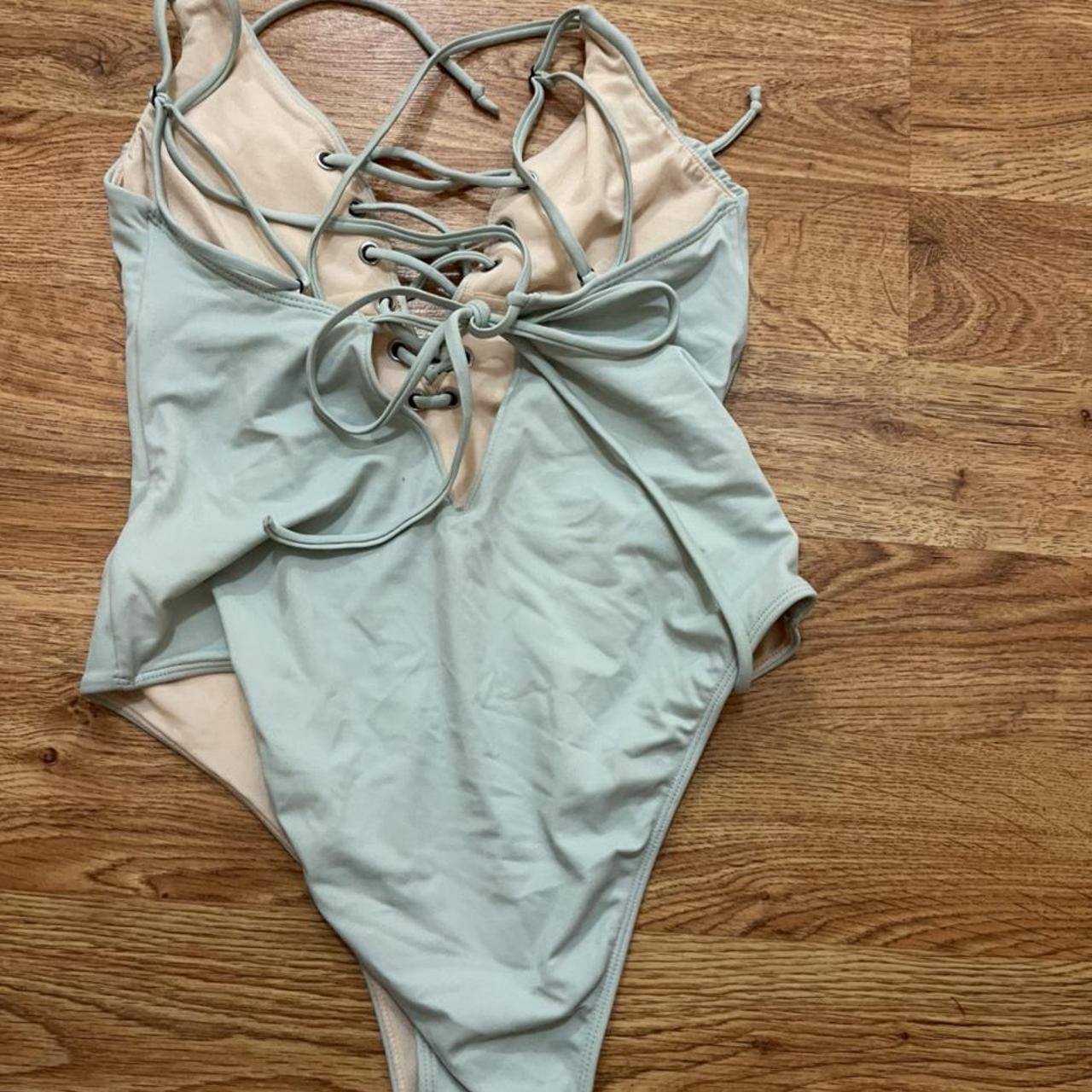 Pacsun One Piece In Light Blue Ties Up In The Front Depop