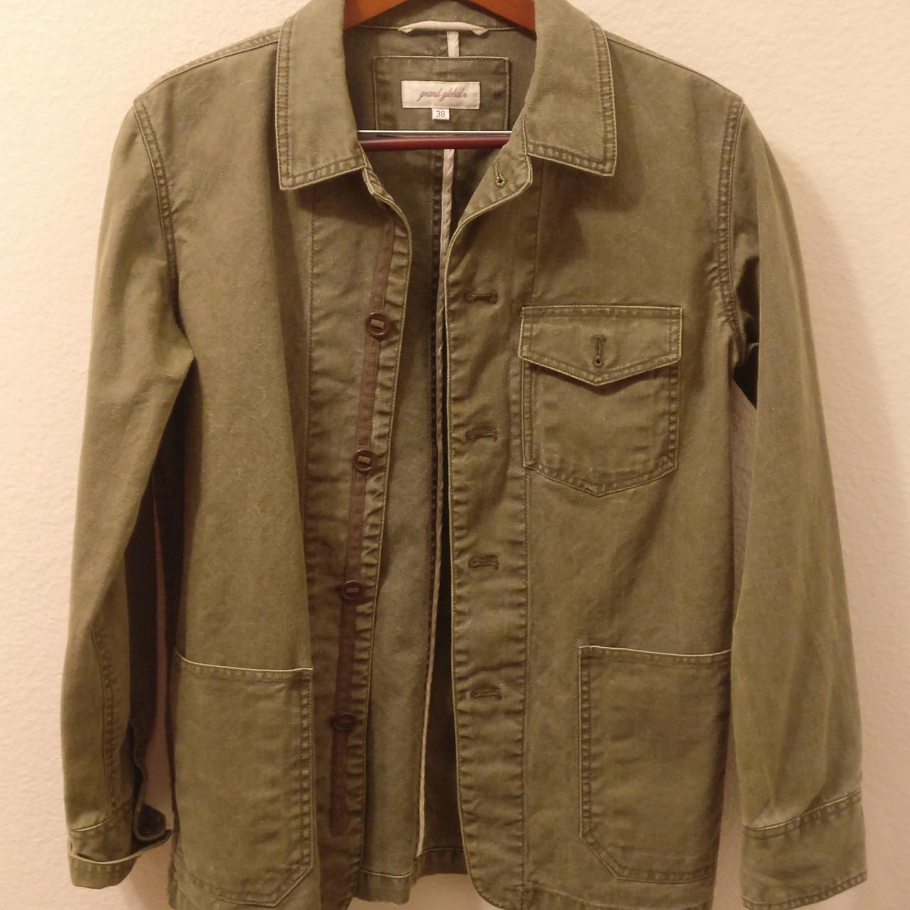 Grand Global green canvas jacket from Shibuya,... - Depop