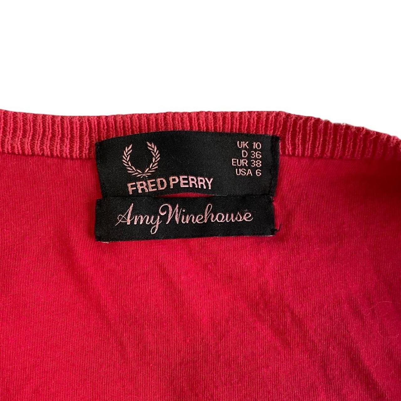Fred Perry Women's Red Cardigan | Depop