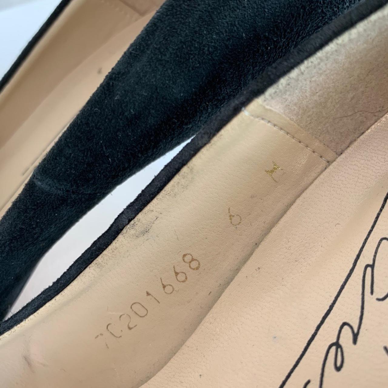 80s black suede Barbie style pumps. Classic style... - Depop