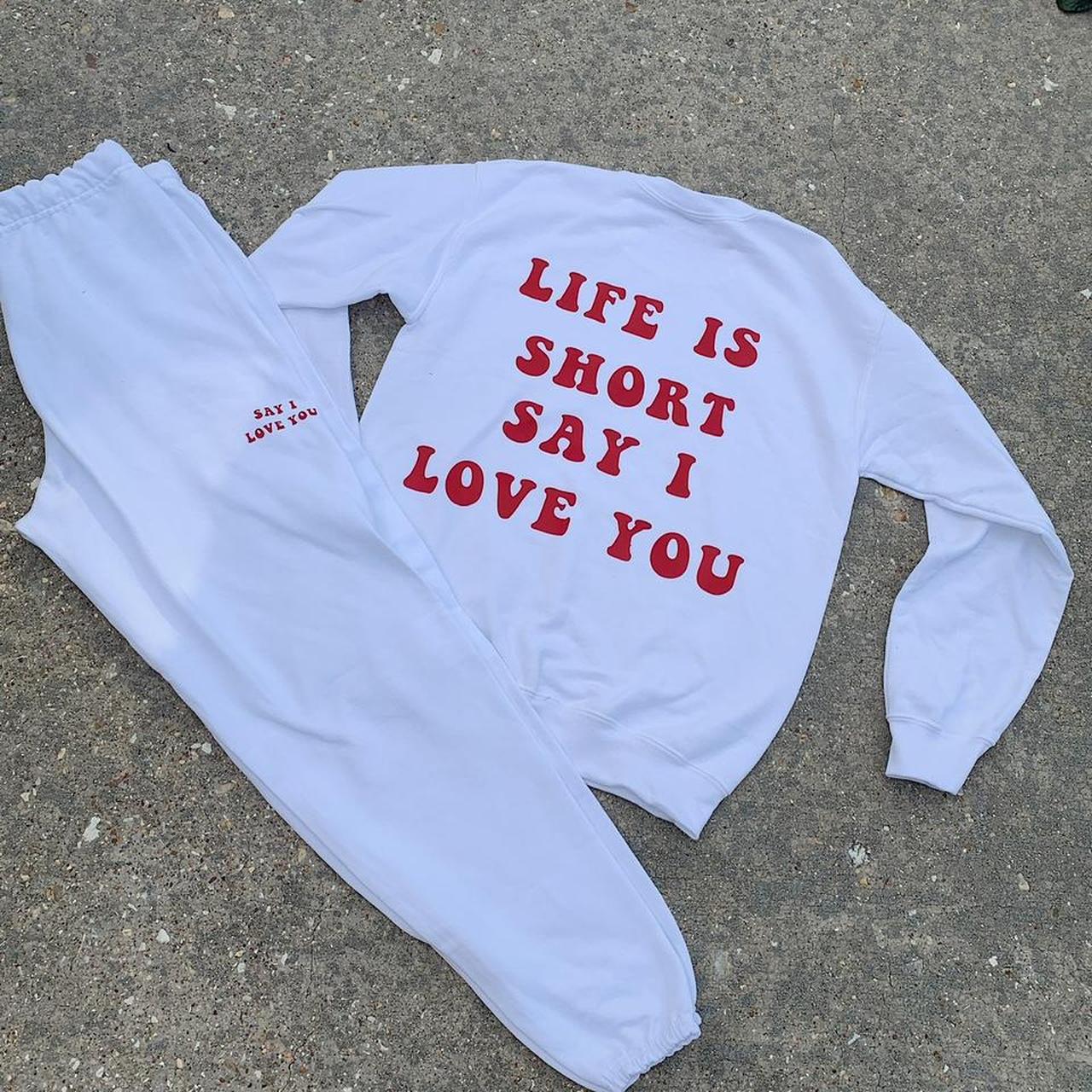 White sweatsuit - matching sweat set / tracksuit... - Depop