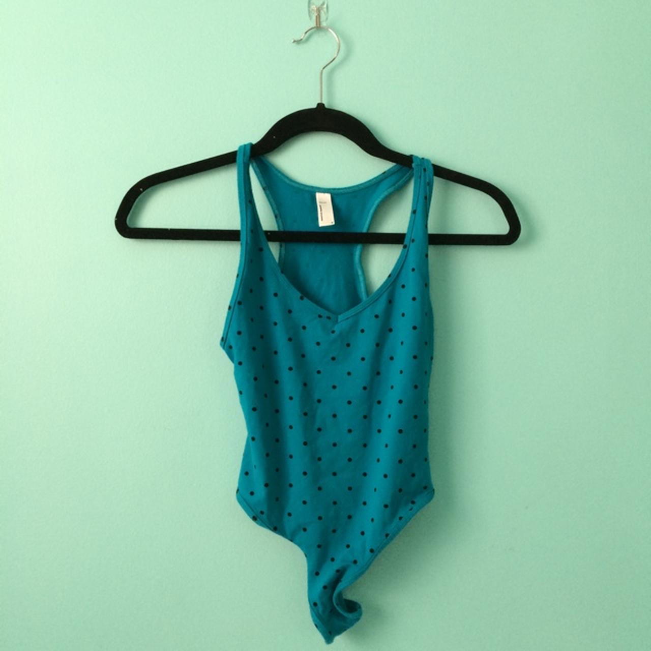 American Apparel racerback tank thong bodysuit. Size... - Depop