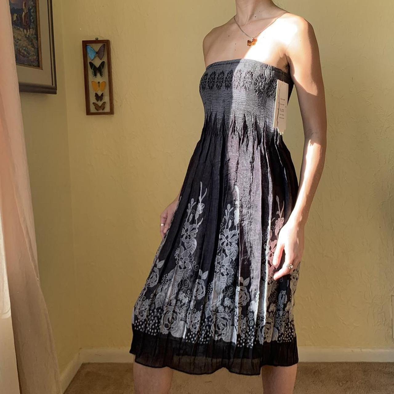 NWT Fairy midi dress Black with heather grey off... - Depop