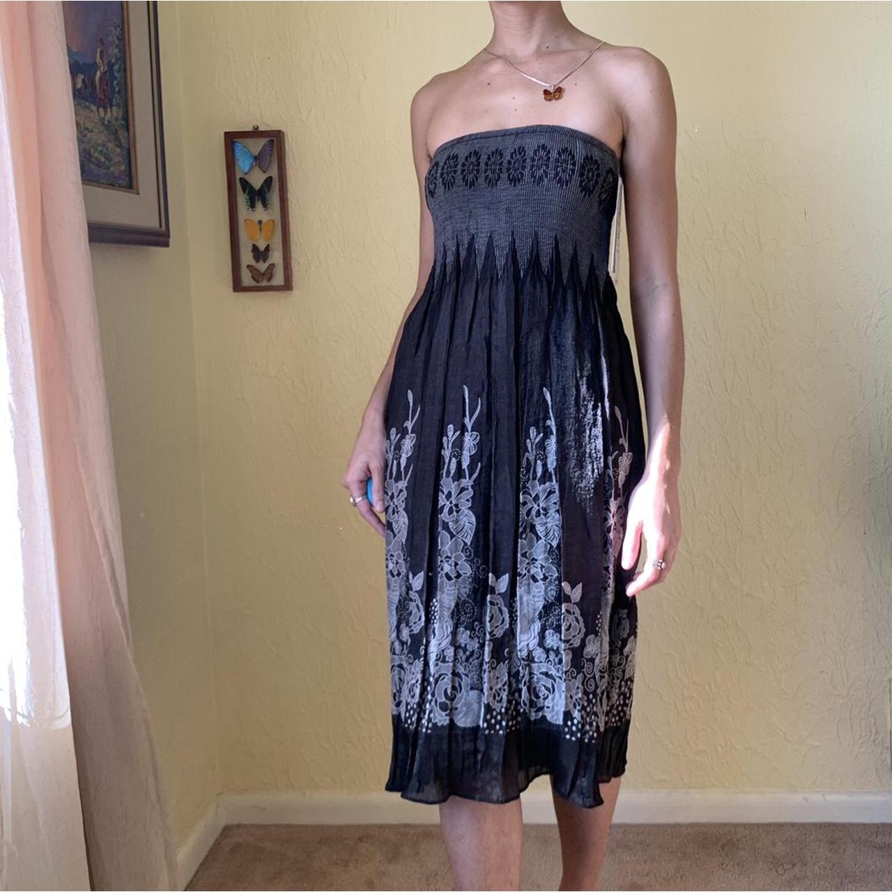 NWT Fairy midi dress Black with heather grey off... - Depop