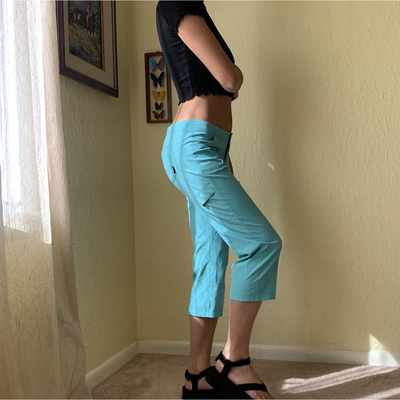 Patagonia capri pants aqua blue low waist hiking... - Depop