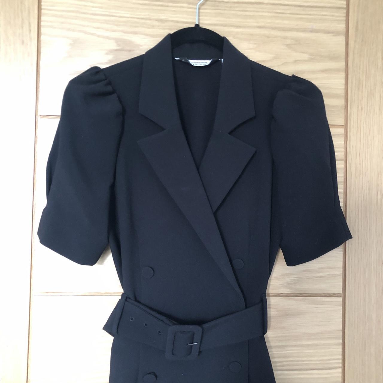& Other Stories Black Short Sleeve Blazer Dress with... - Depop