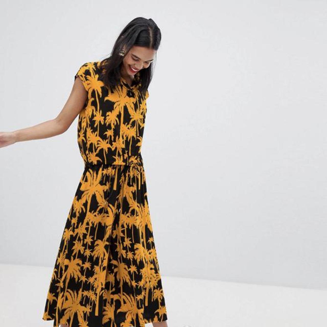 ASOS Weekday palm tree print two piece SELLING... - Depop